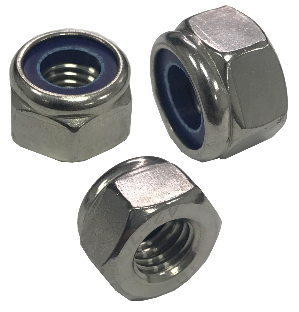 M12 nylon locking nut - Bluseal Doors Spares